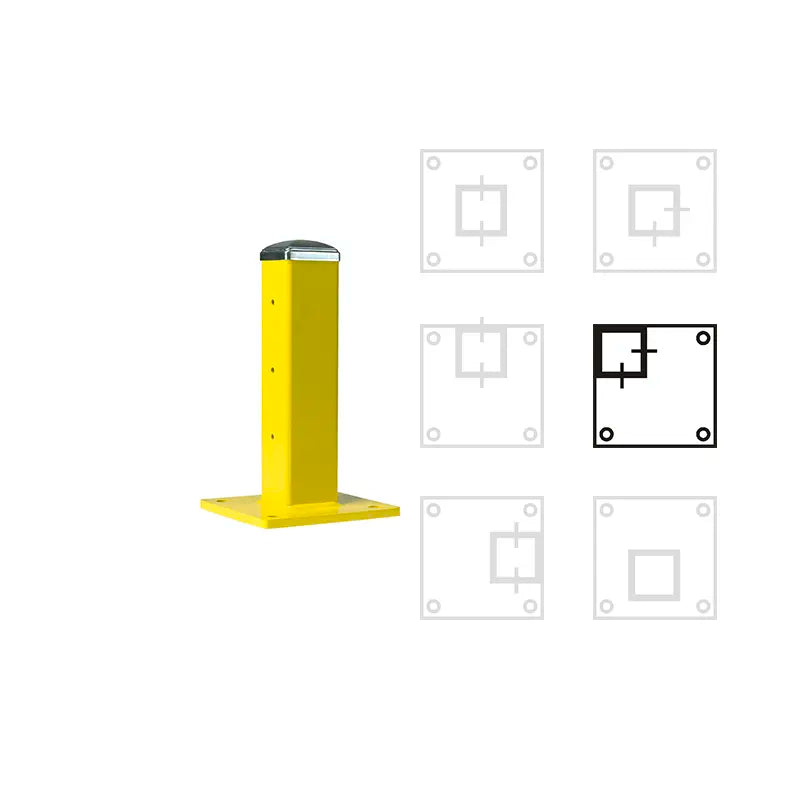Heavy-Duty Guard Rail 18" High Offset Corner Post – Racking Pros