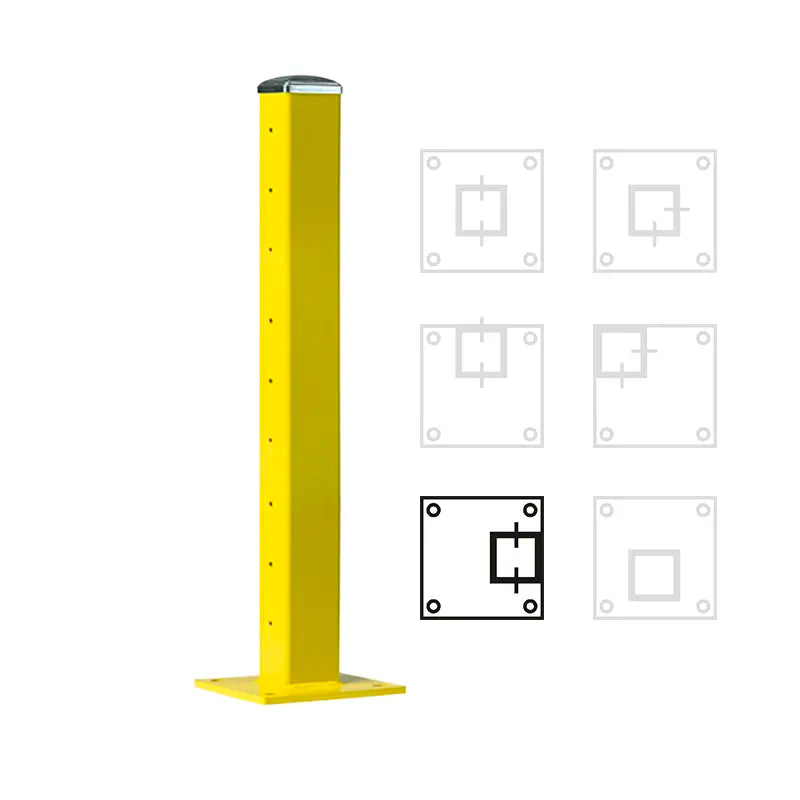 Heavy-Duty Guard Rail 42" Offset Side Post, Double High Rail – Racking Pros